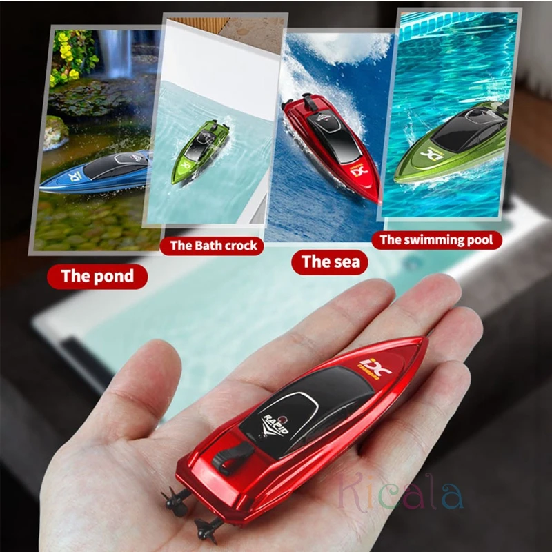 Mini RC Speed Boat: 5km/h Radio Remote Controlled High-Speed Ship with ...