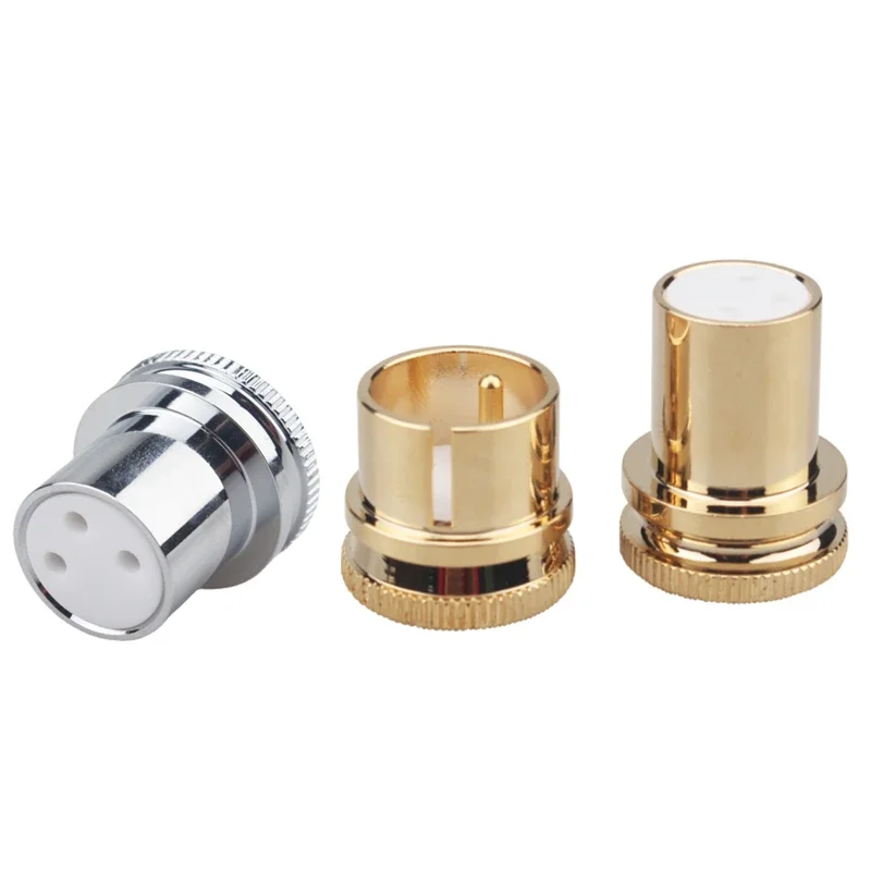 2pcs-Gold-Plated-Rhodium-Plated-3Pin-XLR-Balanced-Plug-Protective-Cover ...