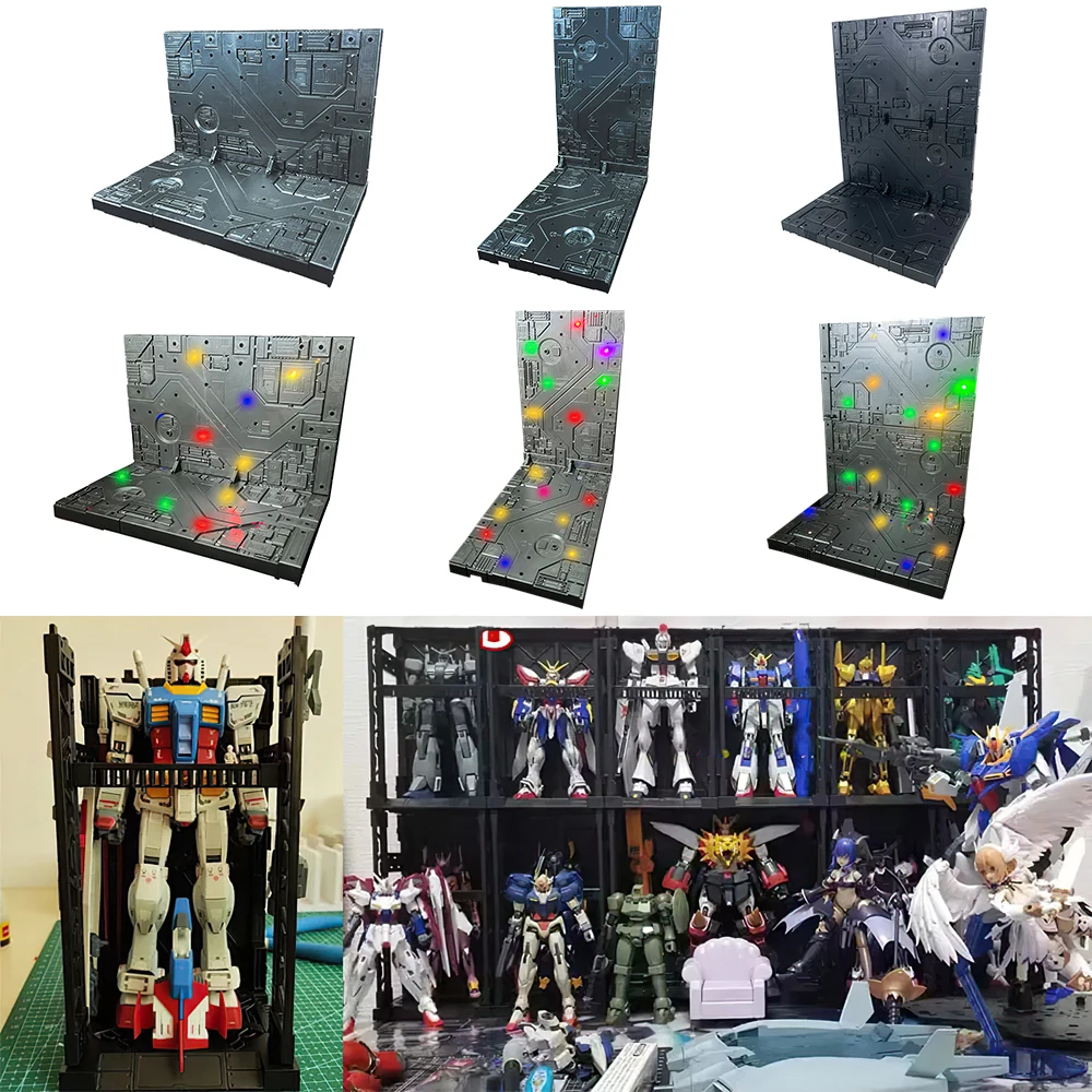 For-Gundam-144-100-Model-Display-Base-LED-Hanger-6-1-12-Action-Figure ...