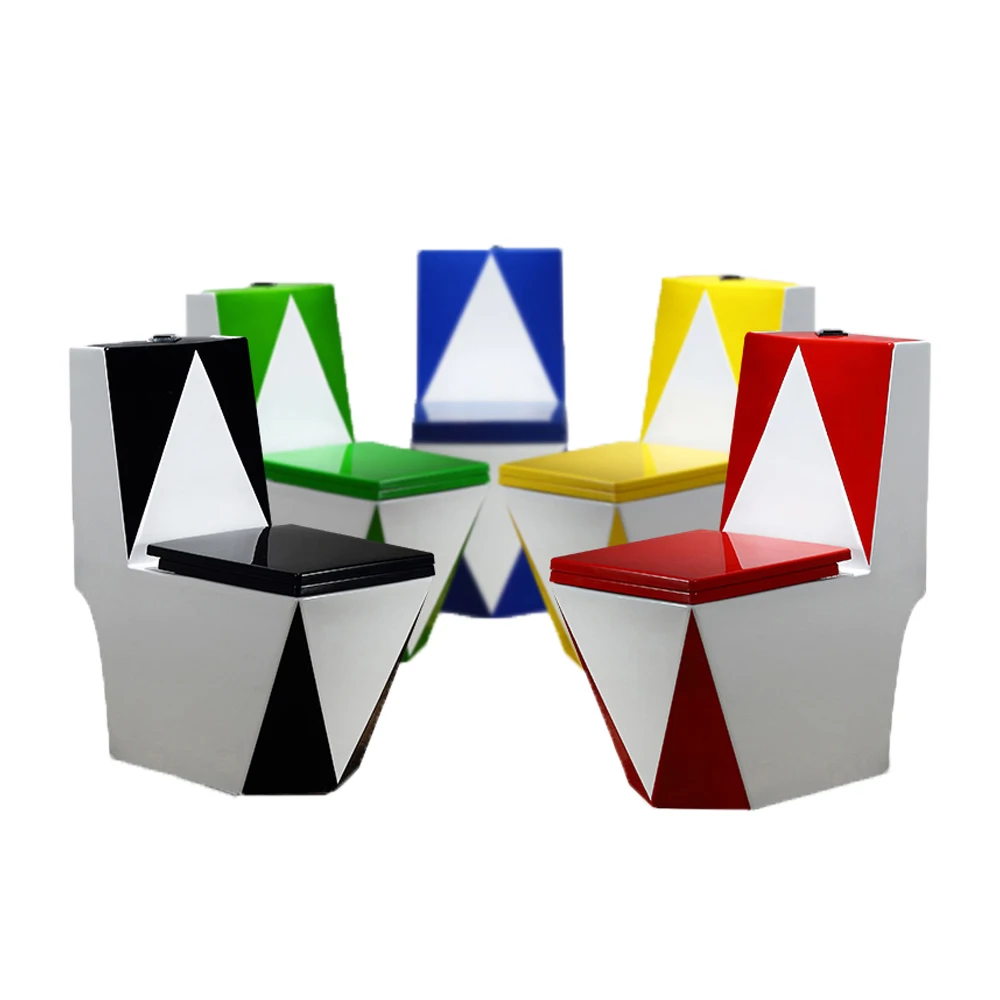 Modern-bathroom-sanitary-wares-colorful-toilet-one-piece-diamond-double ...