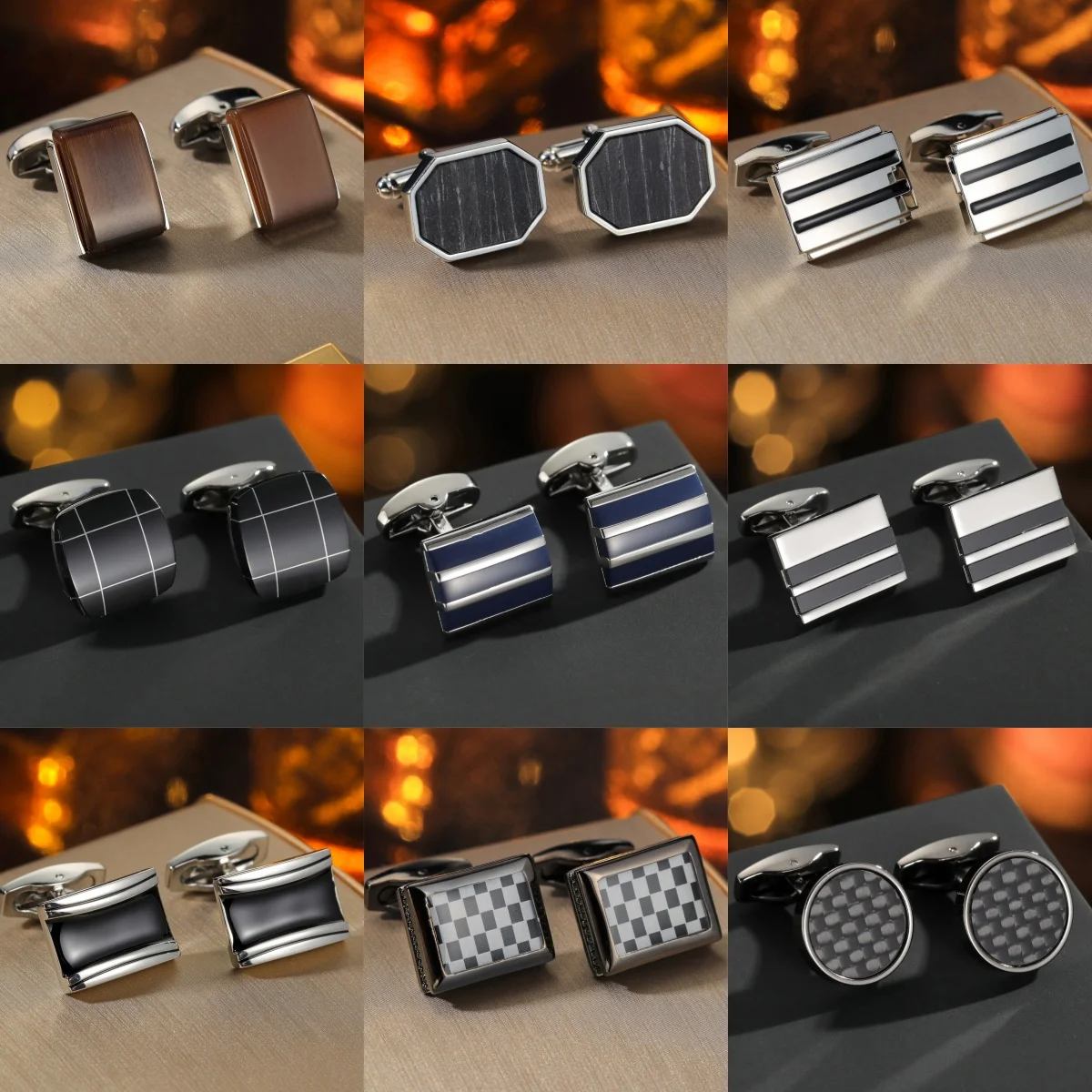 New Cufflinks For Mens Square Round Business Man Shirt Cufflinks ...