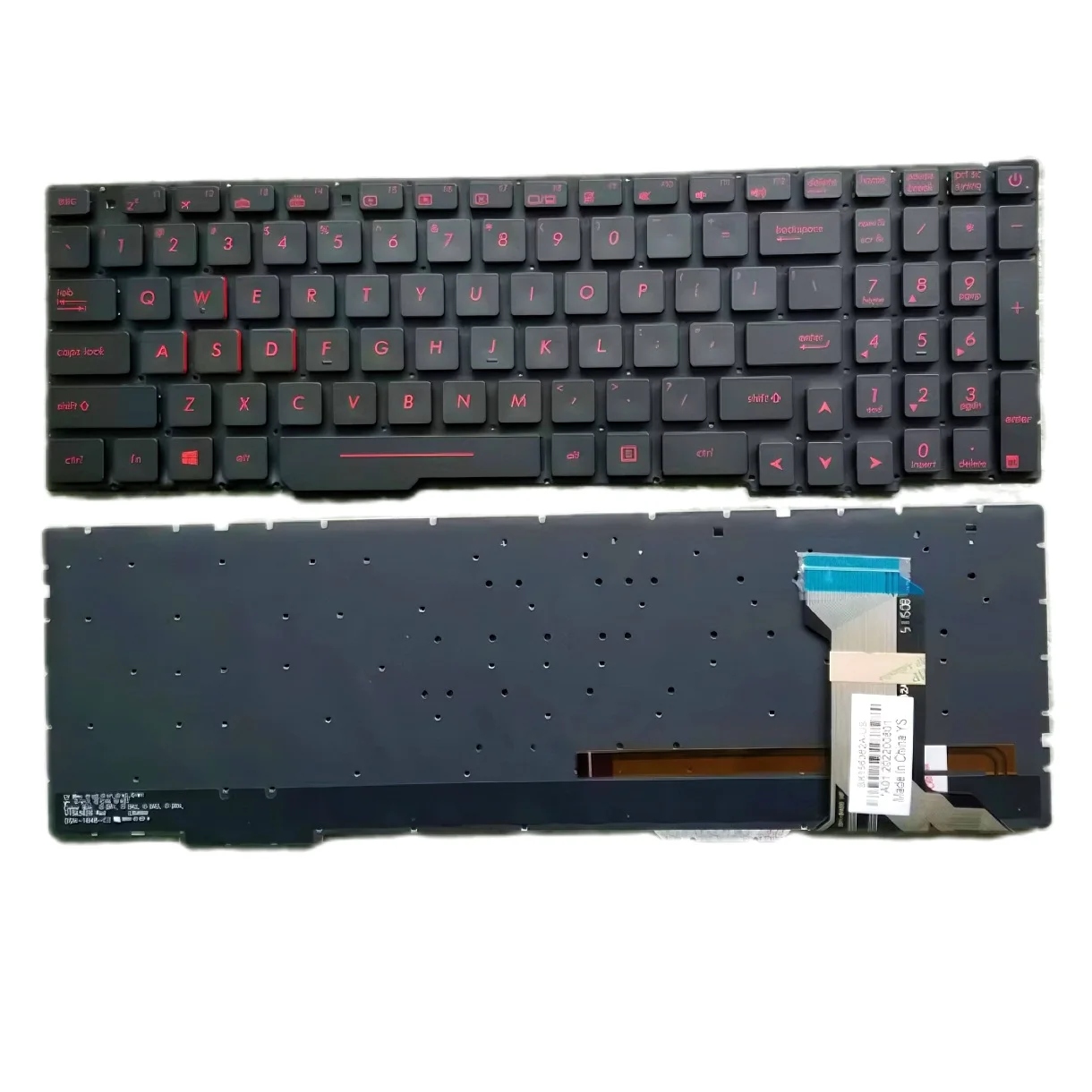 Clavier-r-tro4-2-rouge-am-ricain-pour-Bali-GL553VD-GL553VE-GL553V-GL753 ...