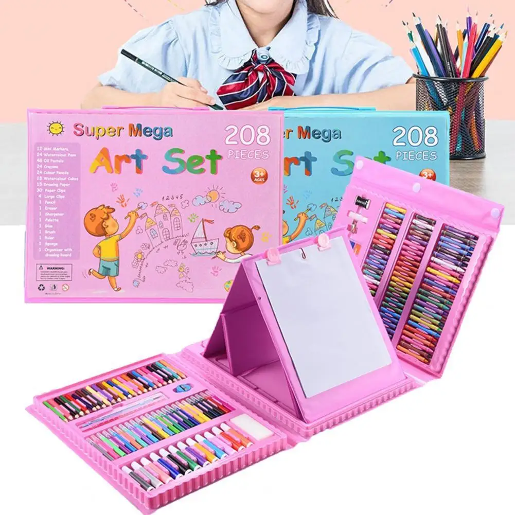 208Pcs-Set-Children-Painting-Set-Non-allergic-Even-Tetxure-Eco-friendly ...