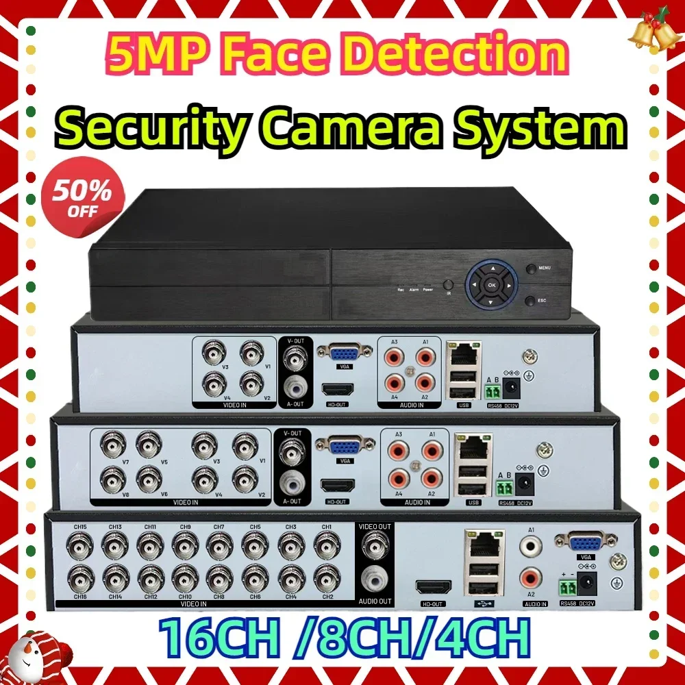 5MP-Face-Detection-HVR-Analog-Security-Camera-System-16CH-Digital-Video-Recorder-8CH-CCTV-AHD ...