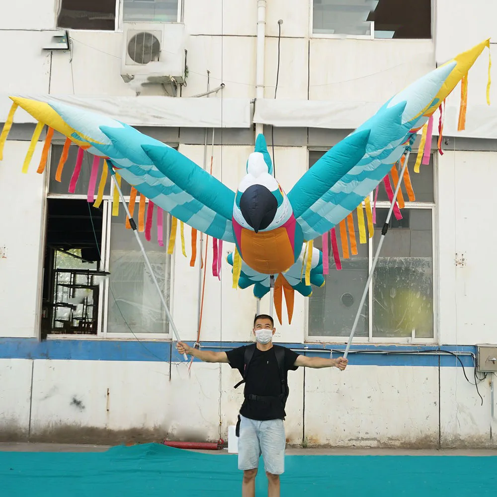 Inflatable-Parrot-Flying-Bird-Performance-Props-Giant-Wings-LED ...