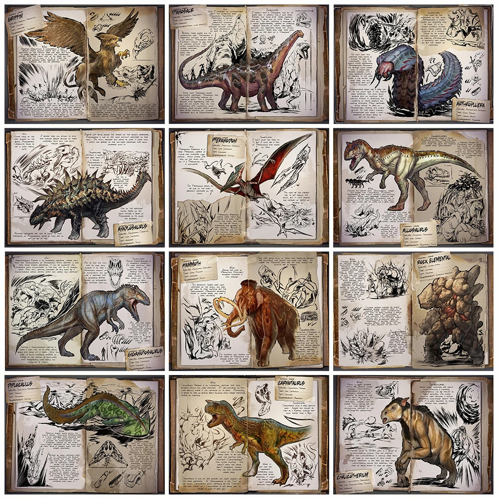 Modular Canvas Ark Survival Evolved Pictures Painting Survival Game ...