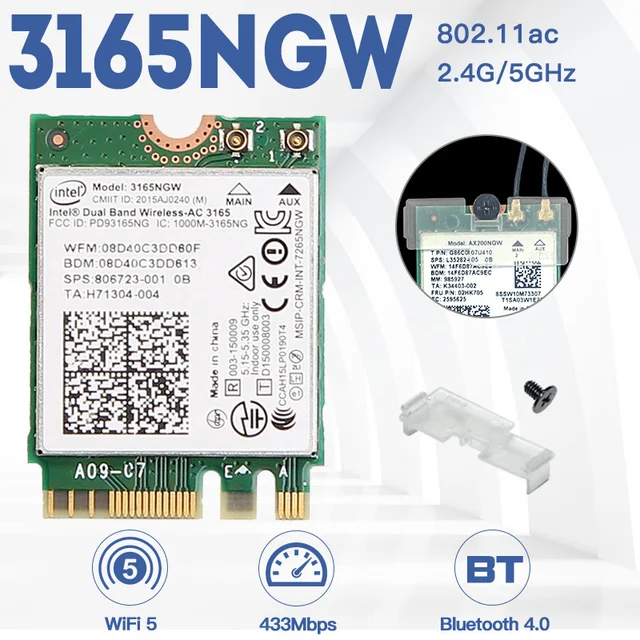 Wifi 6E Intel AX210 AX210NGW Bluetooth 5.2 5374Mbps Wireless Wi-Fi 6 Card AX200 AC9260 8265 8260 ...