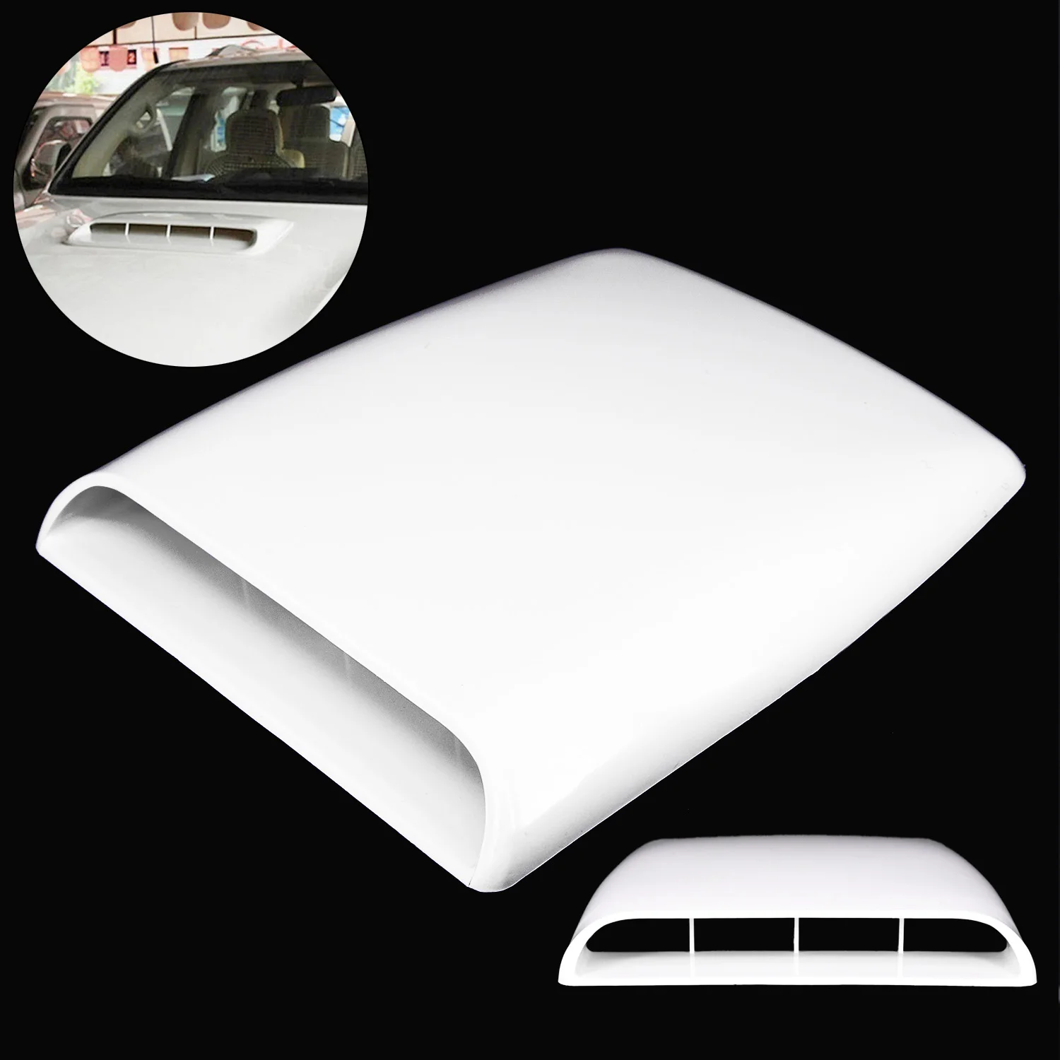 Car Cover Roof Decor Base Decorative Air Flow Intake Hood Scoop Bonnet ...