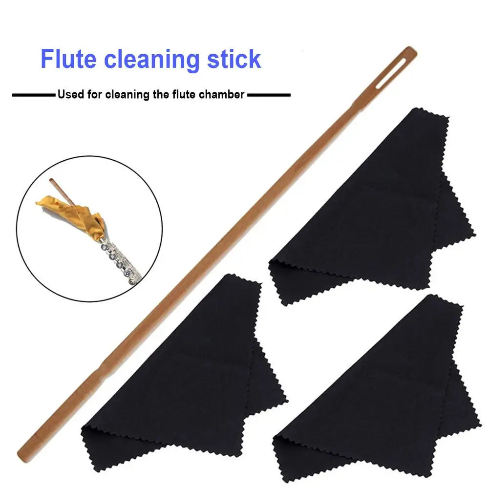 36CM-Flute-Cleaning-Rod-Kit-Maple-Wood-Flute-Probe-Rod-Cleaning-Swabs ...