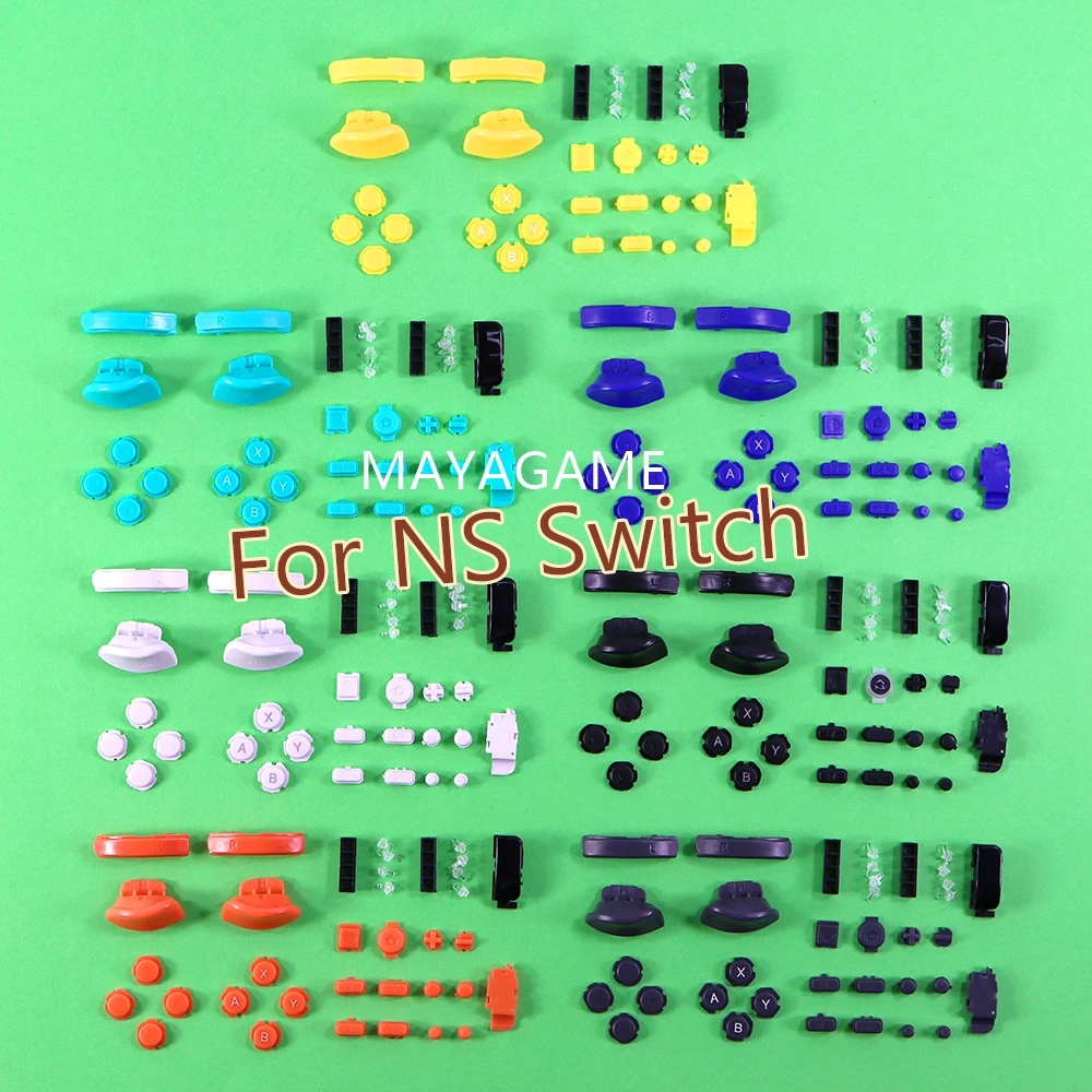 10 대/몫 닌텐도 스위치 ABXY 버튼 조이 콘 방향 키 SR SL L R ZR ZL 트리거 풀 세트 버튼 컨트롤러 수리 부품