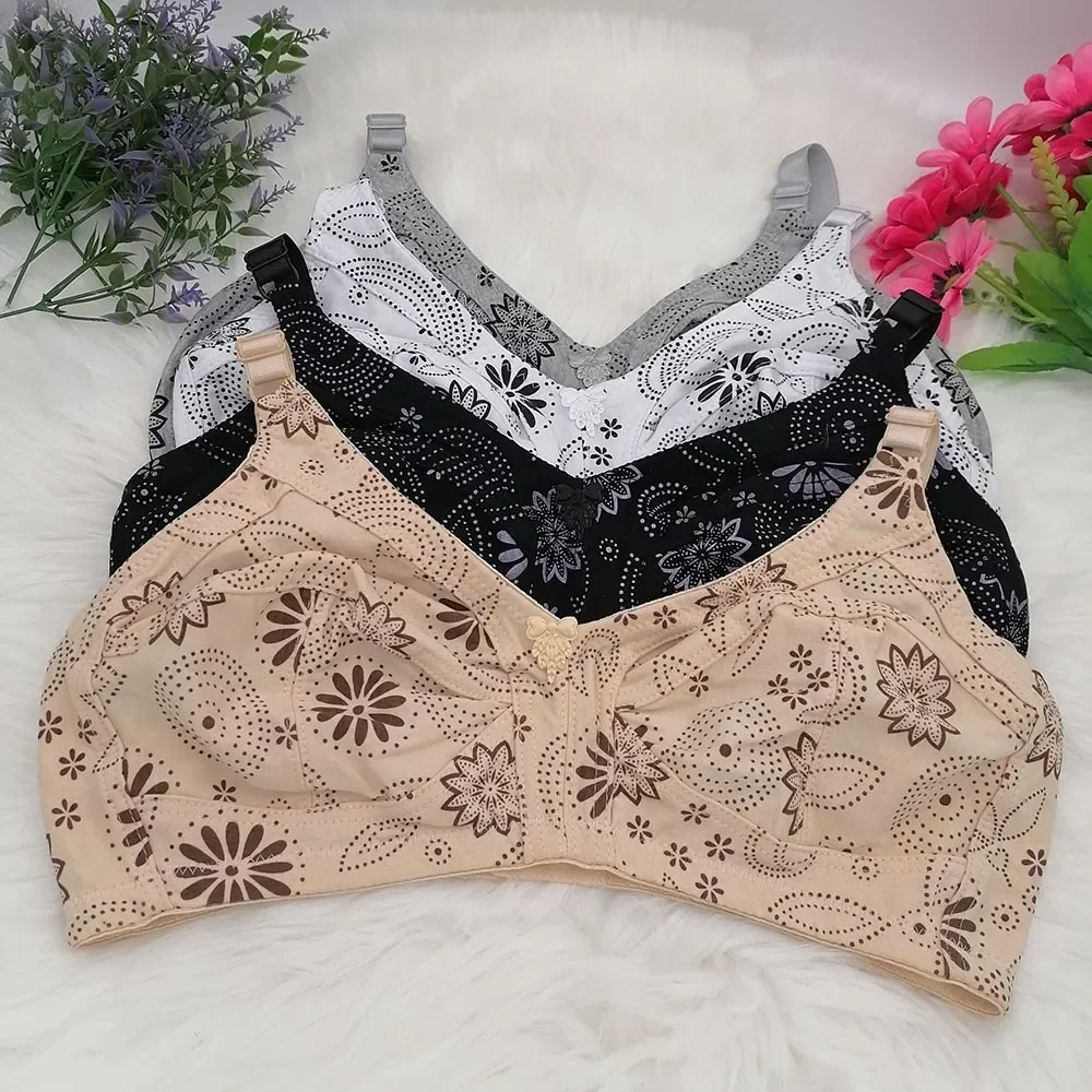 Simple women bra Plus Size 100-125 D E F Cup Bra for Women push up No ...