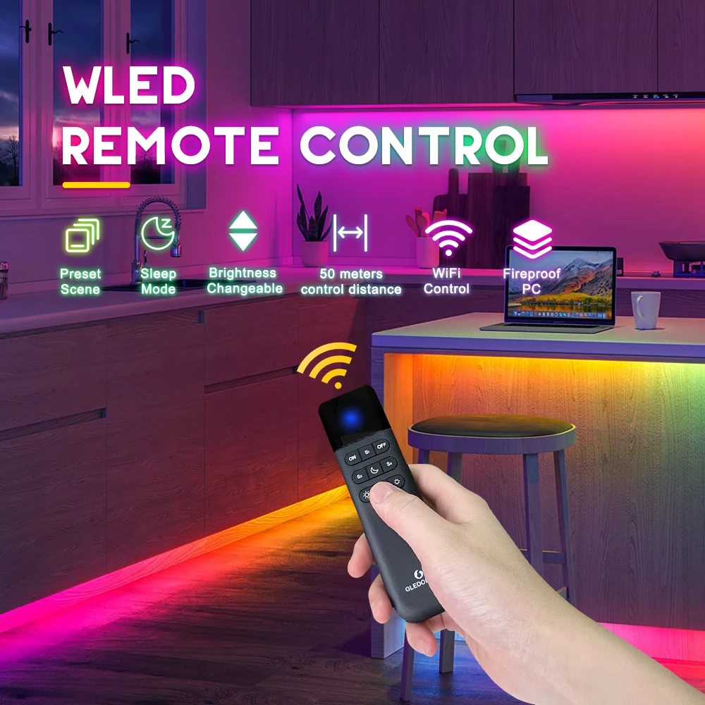 GLEDOPTO-WLED-Remote-Control-RGB-IC-LED-ESP-NOW-APP-WiFi-Wireless ...