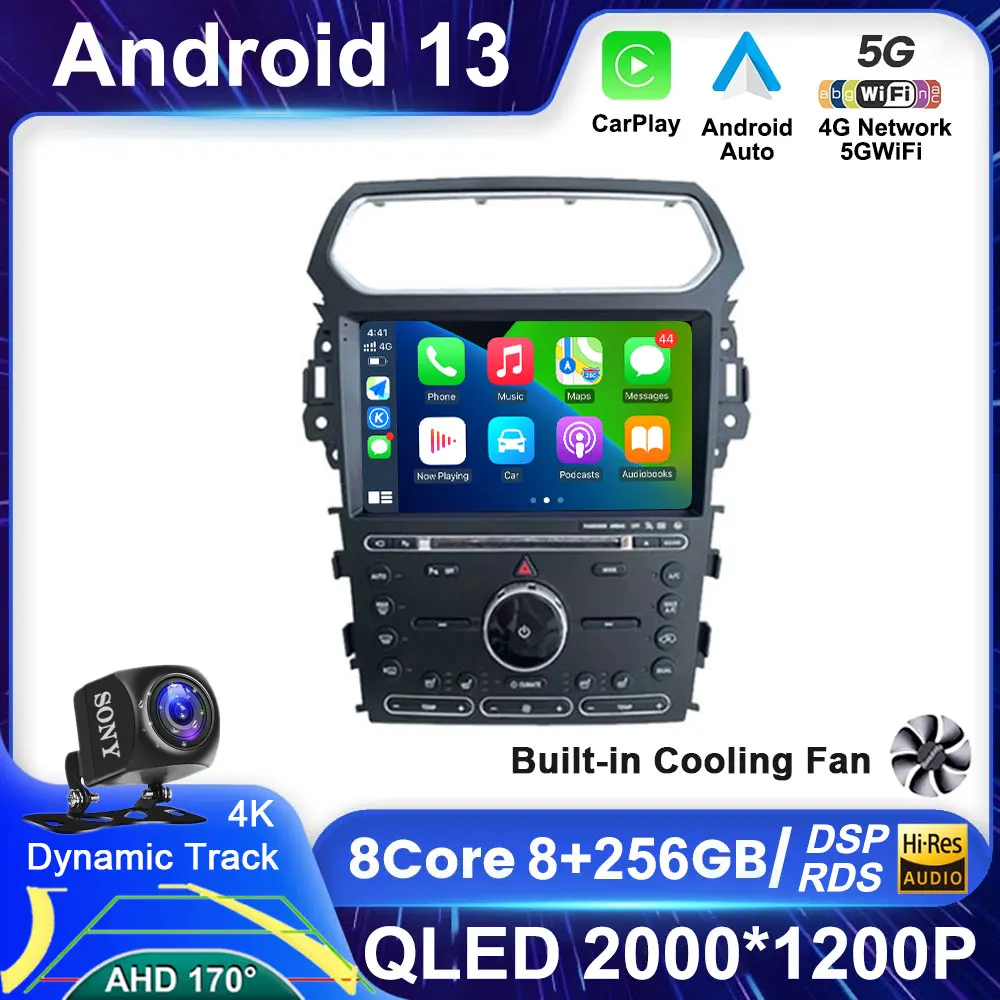 10 Inch Android 13 Car Stereo Monitor For Ford Explorer Smart 2011 2019 ...