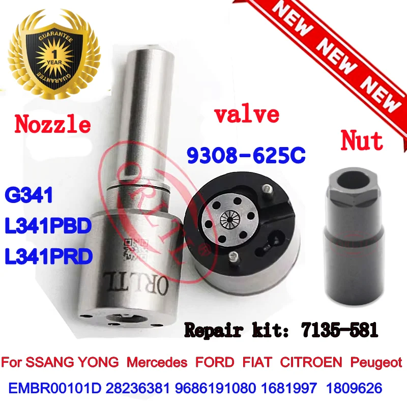 EMBR00101D EURO5 Repair Kit Kit 7135-581 Nozzle G341 Valve 9308-625C ...