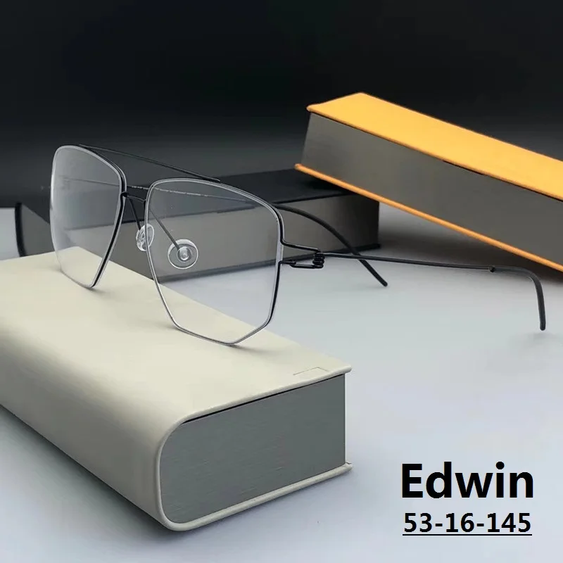 Denmark Titanium Rim Square Glasses Frame Men Business Eyewear ...