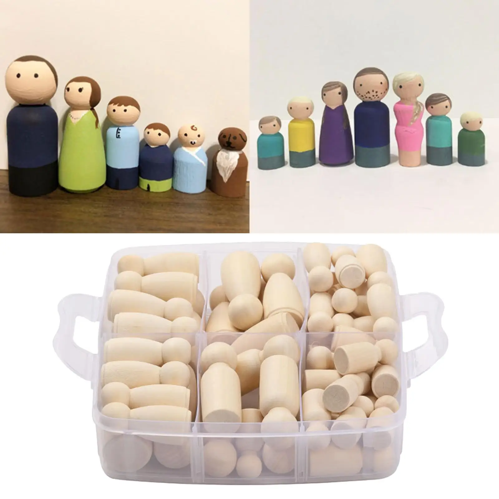 50pcs-set-Smooth-Blank-Peg-Doll-People-Shapes-Wooden-DIY-Figures ...