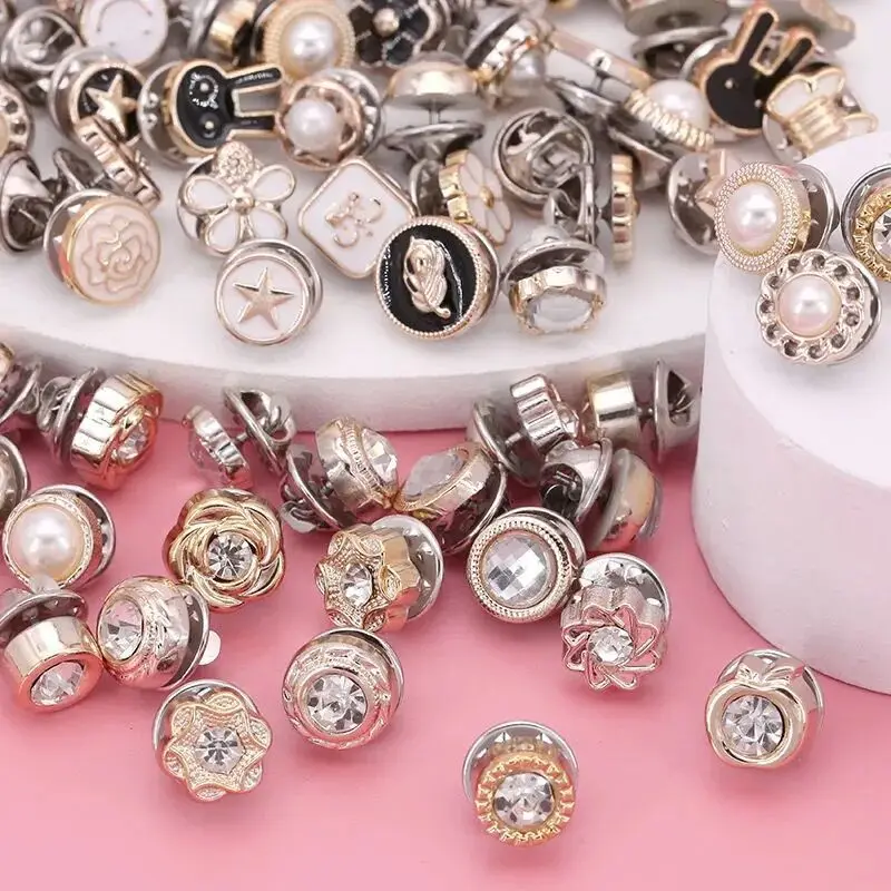 15/20Pcs/lot Women Shirt Brooch Buttons Cover up Button Pins Free ...