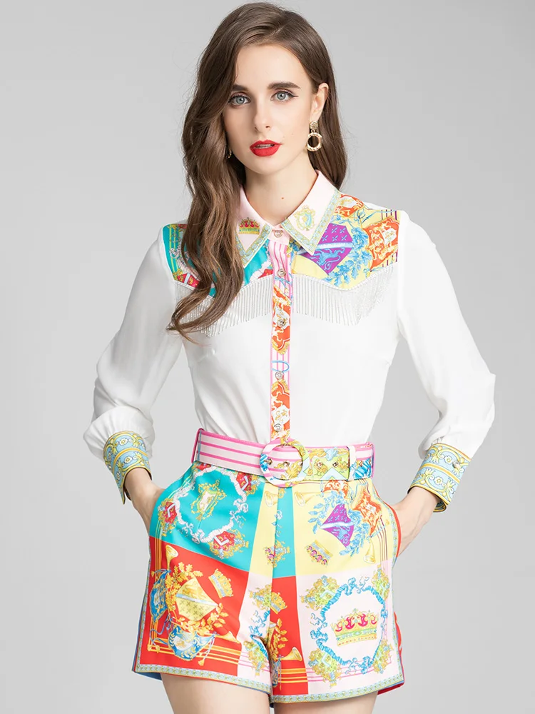 Designer Shorts Suit Women | Womens Designer Shirt Set | Short Shirt ...