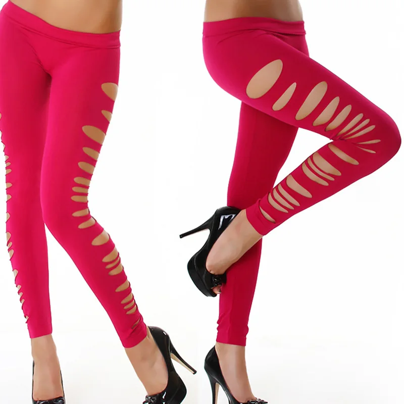 Neon Ripped Leggings
