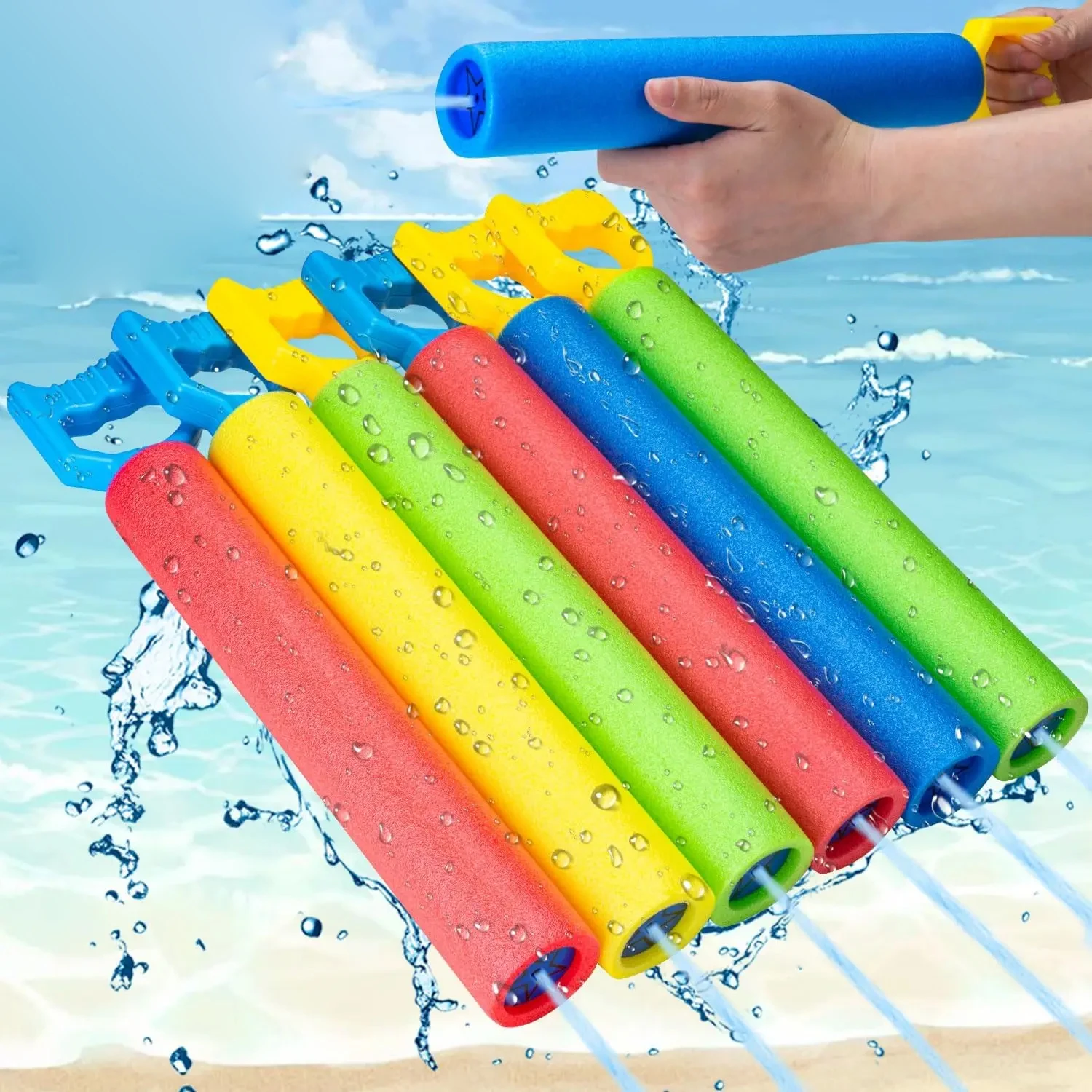 Summer-beach-water-toy-children-s-large-draw-type-foam-water-gun-EVA ...