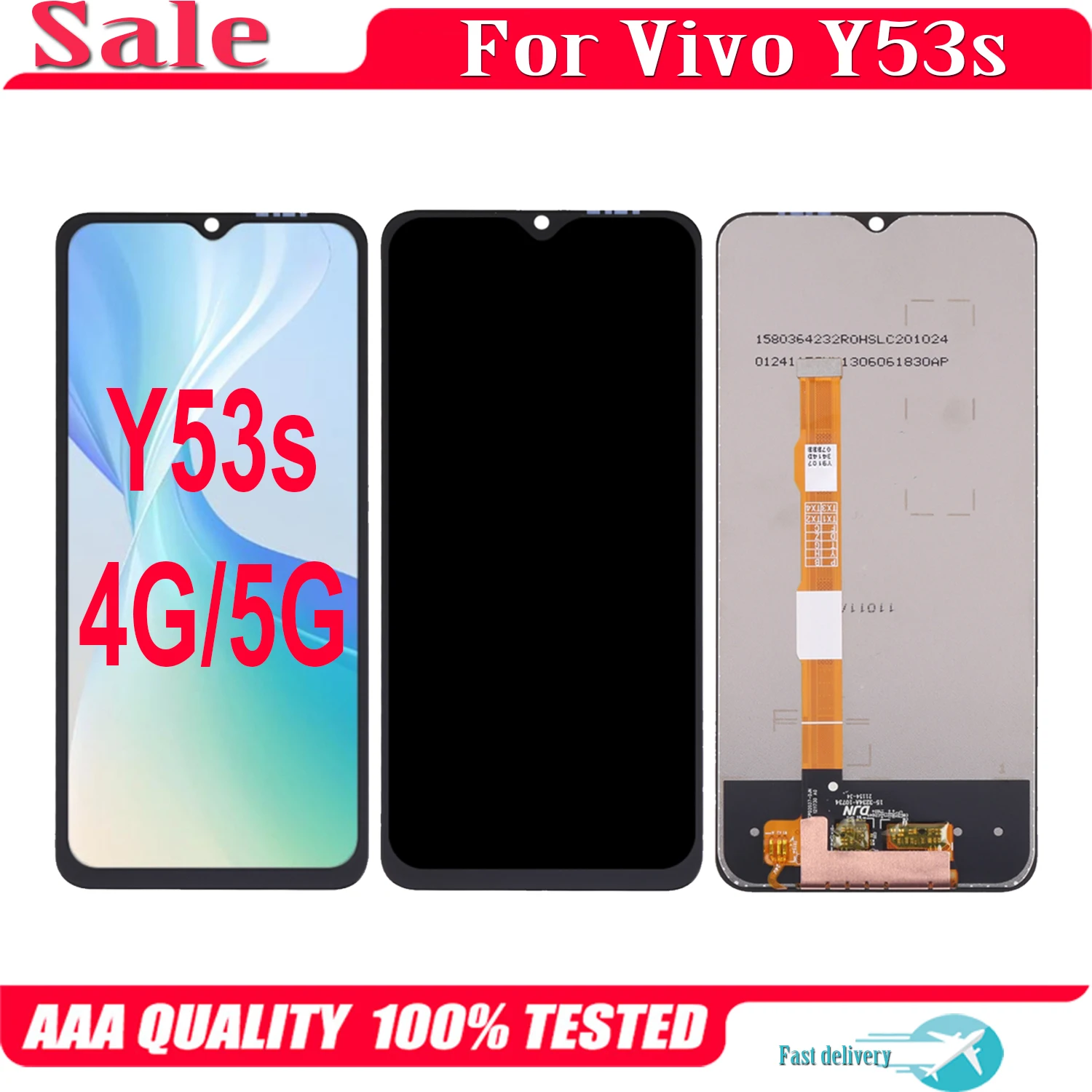 Original 6.58" For Vivo Y53s V2111a V2058 Lcd Display Touch Screen Digitizer Assembly For Vivo ...