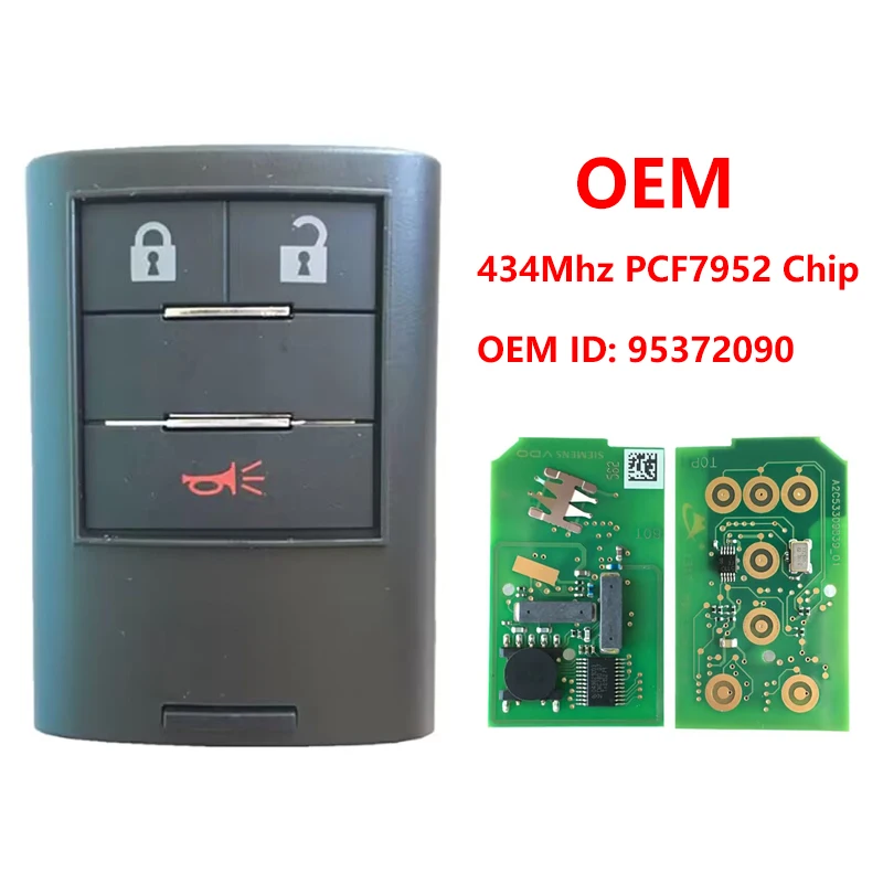 오리지널 키리스 키, 쉐보레 캡티바 2014-2016 스마트 원격 포브, 434Mhz PCF7952 칩, OEM 번호 ...