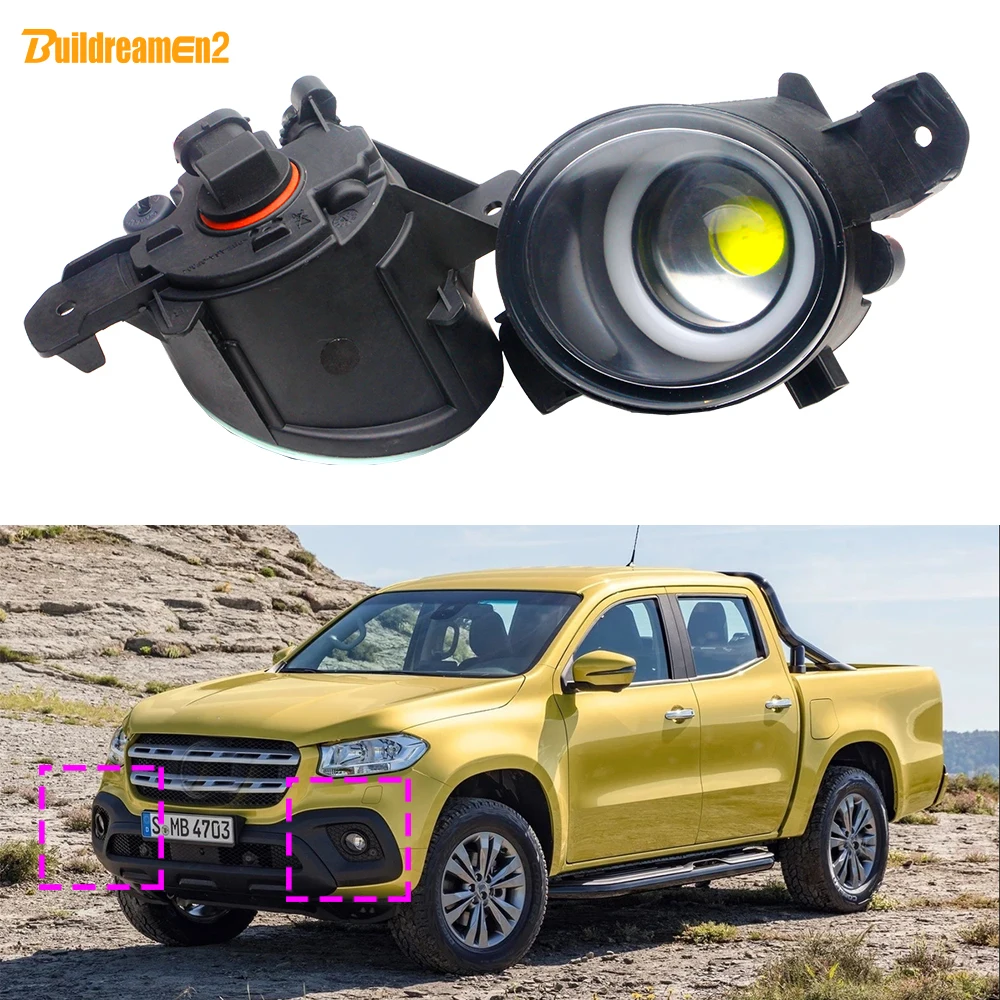 2 X Car Angel Eye LED COB Fog Light Daylight DRL 30W 3000LM For ...