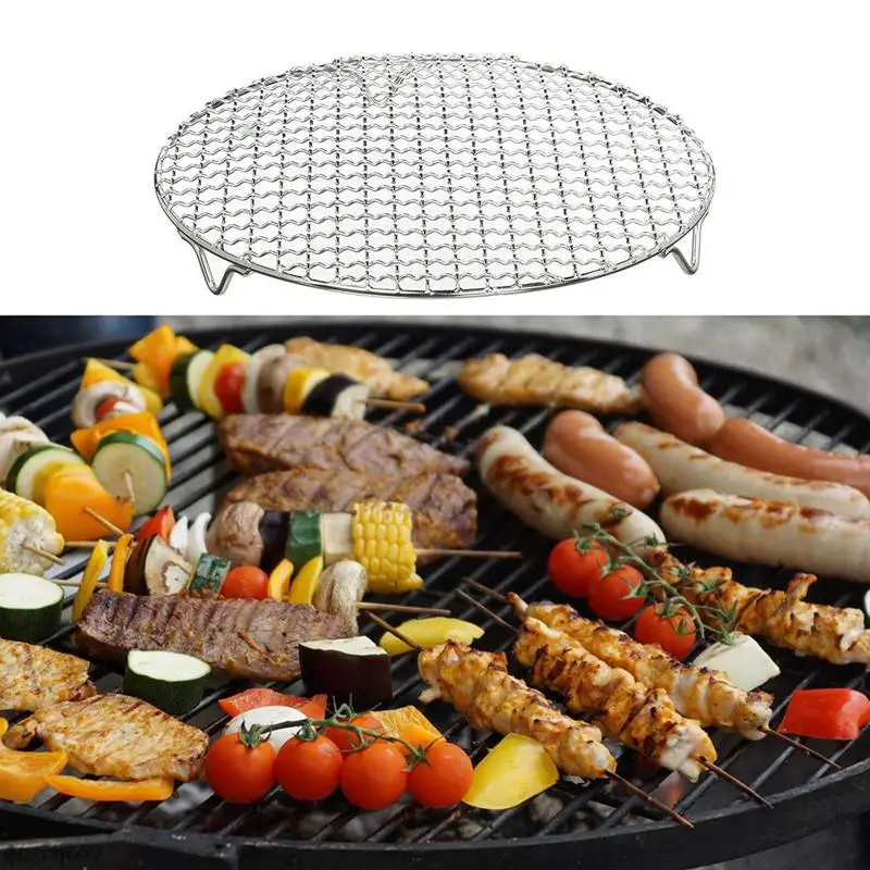 Barbecue,Filet de Barbecue Rond T1 en Acier Inoxydable,Grille à Vapeur pour Four- [KN19331]-20cm ...