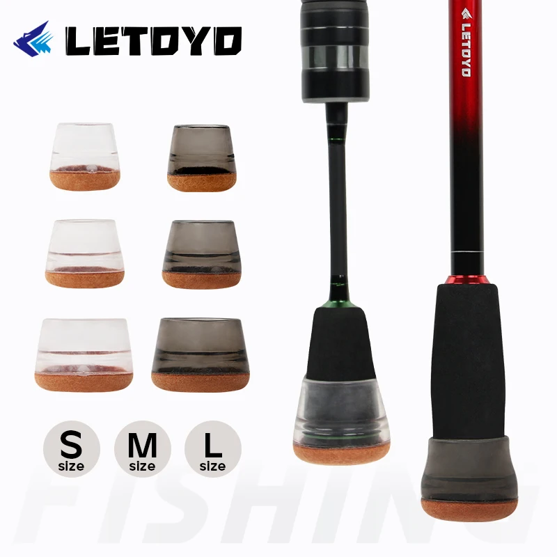 LETOYO felt Fishing Rod End Cap Silicone Fishing Rod Plug Tail ...