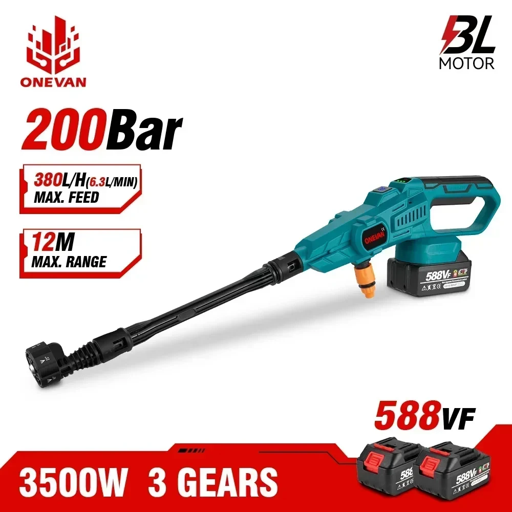 ONEVAN-3500W-200Bar-Brushless-Electric-High-Pressure-Washer-Car-Wash ...