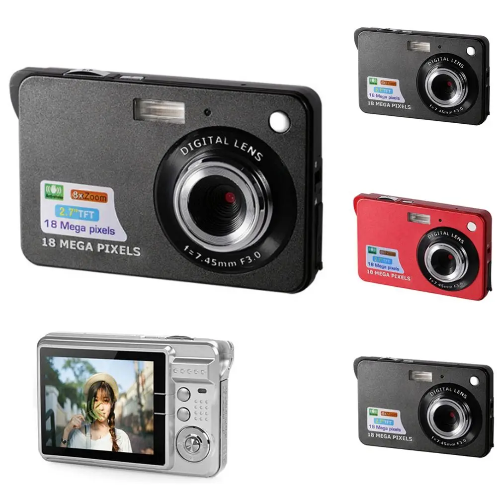 High-definition18 Mega Pixels Lcd Rechargeable Hd Digital Camera Ccd ...