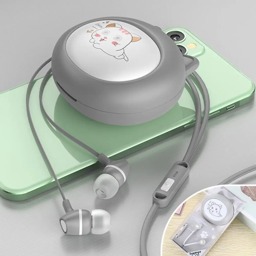 Écouteurs stéréo 9D avec boîte de rangement de dessin animé ...