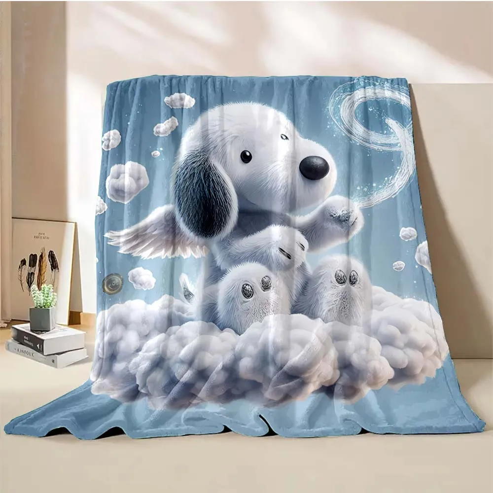 Manta de perro Snoopy americano, suave y esponjosa, con dibujos animados, tamaño king, de lujo ...