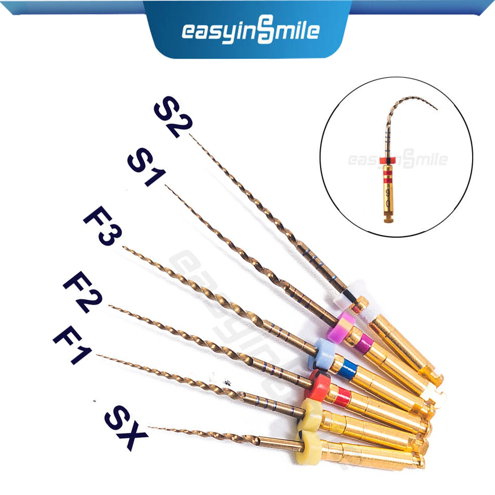 6pcs-pack-Easyinsmile-Dental-Endo-Files-Gold-X-Taper-Endodontic-Rotary ...