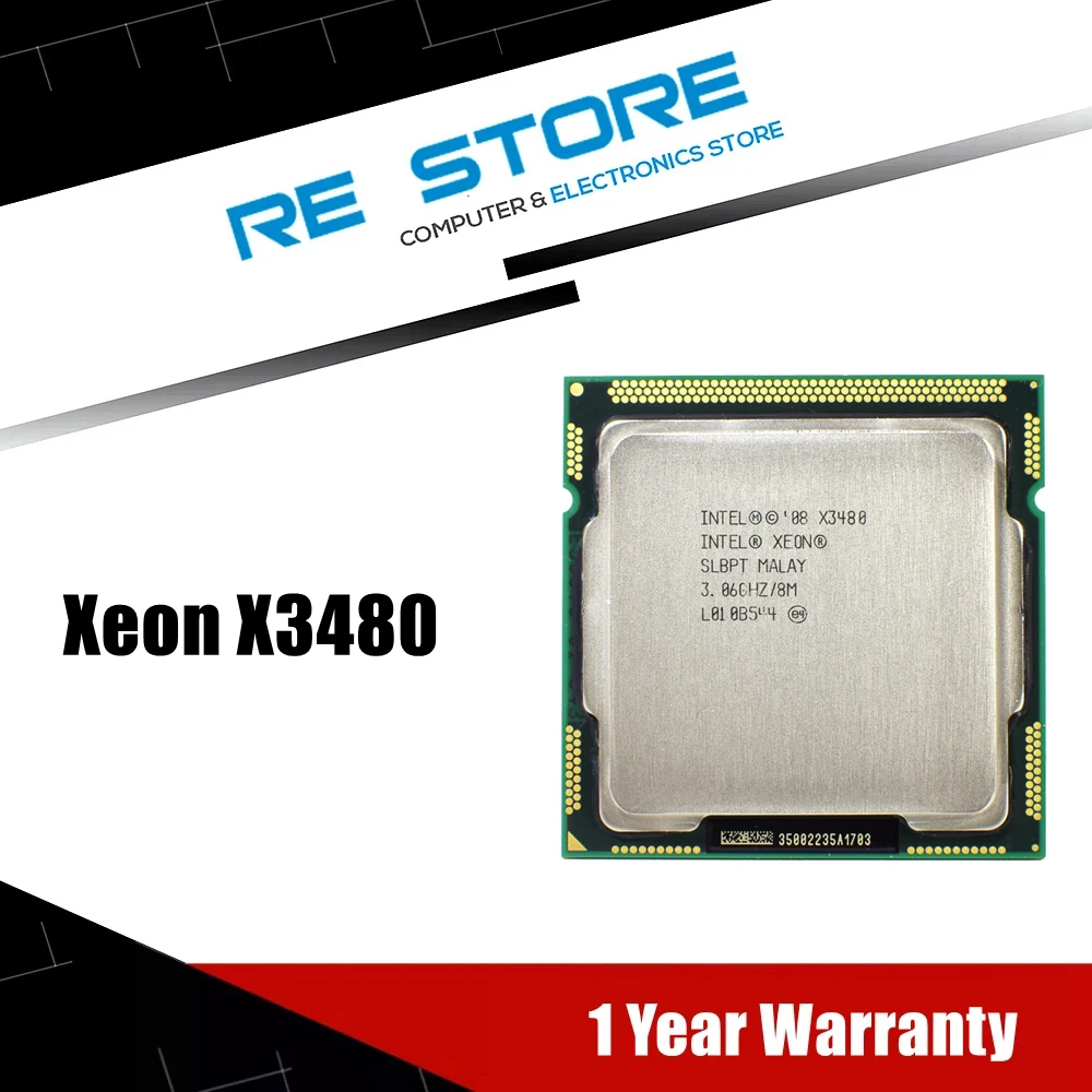 Intel Xeon X3480 Processor 8m Cache 3.06 Ghz Slbpt Lga1156 Equal I7 880 ...