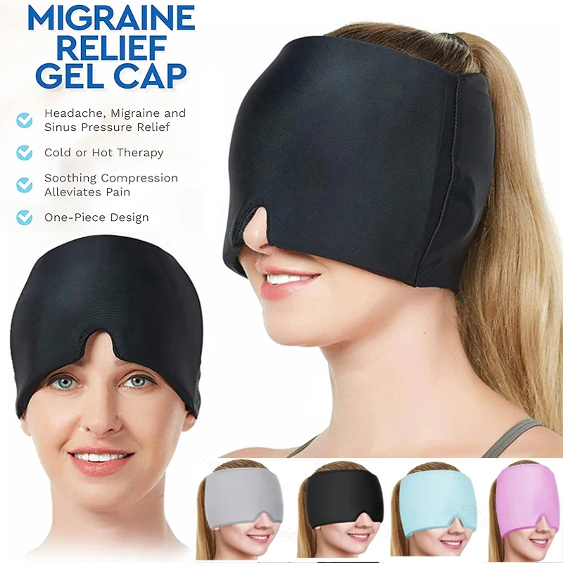 Headache-Relief-Mask-Headache-Hat-for-MigraineTherapy-Cap-Ice-Head-Wrap ...