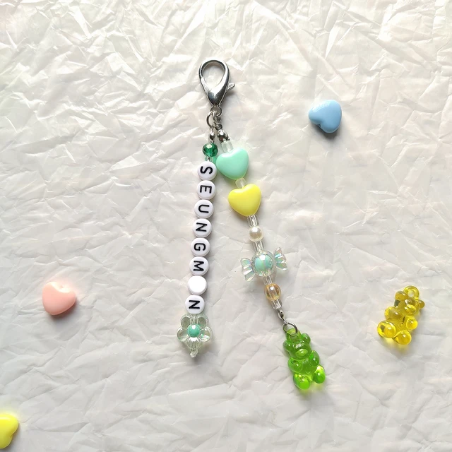 Kpop SKZ TXT Keychain HYUNJIN Name Charm Custom Letter Key Chains Phone ...