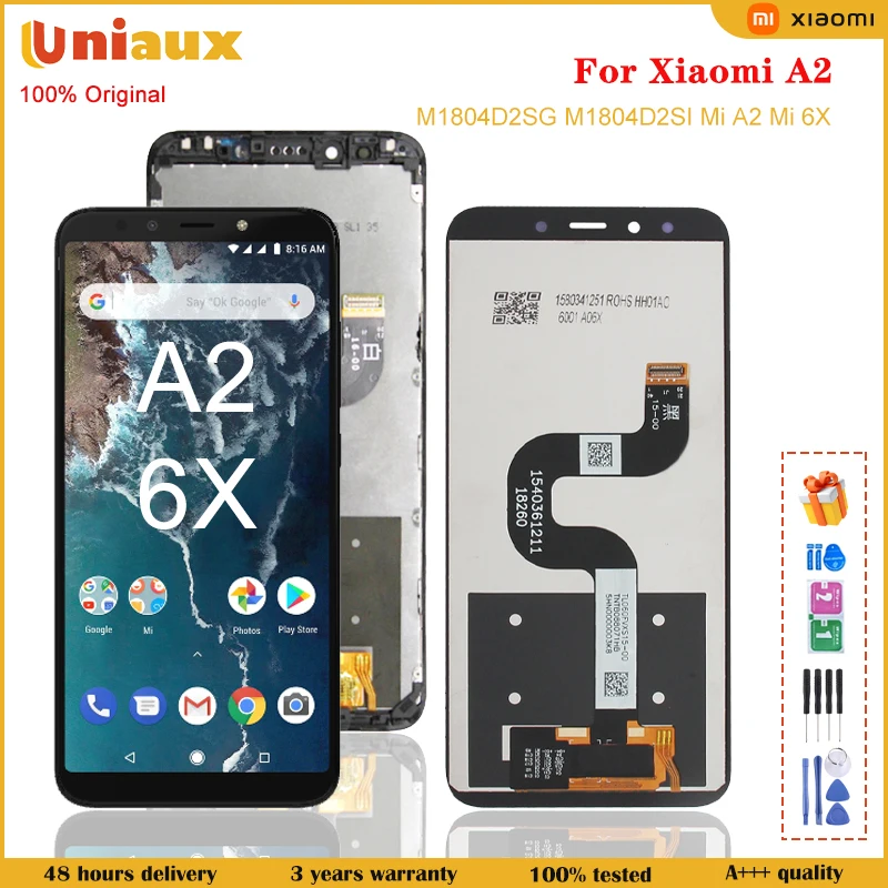 5.99" Mi A2 LCD Original For Xiaomi Mi A2 M1804D2SG LCD Display Touch Screen Digitizer For ...
