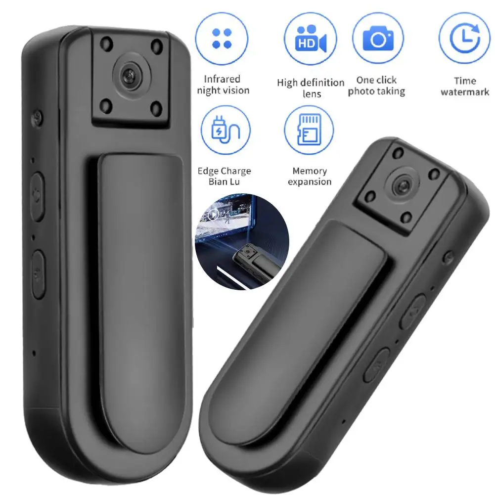 Wifi Mini Camera HD 1080P Wearable Worn Bodycam Digital Video Recorder ...