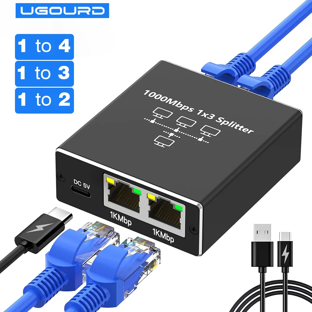 Gigabit-Ethernet-Switch-Rj45-Splitter-LAN-Extension-Adapter-1000Mbps ...