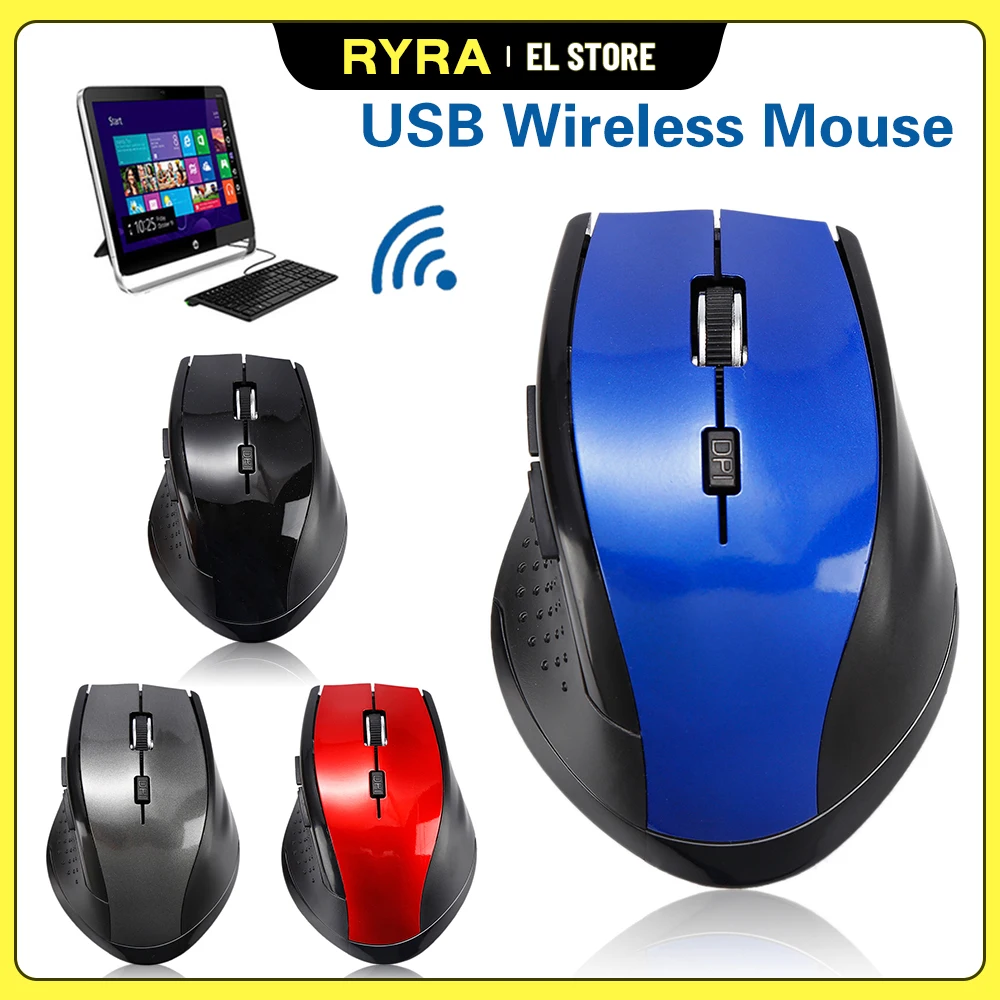 RYRA-2-4GHz-Wireless-Mouse-Optical-Mice-With-USB-Receiver-Gamer-1200DPI ...