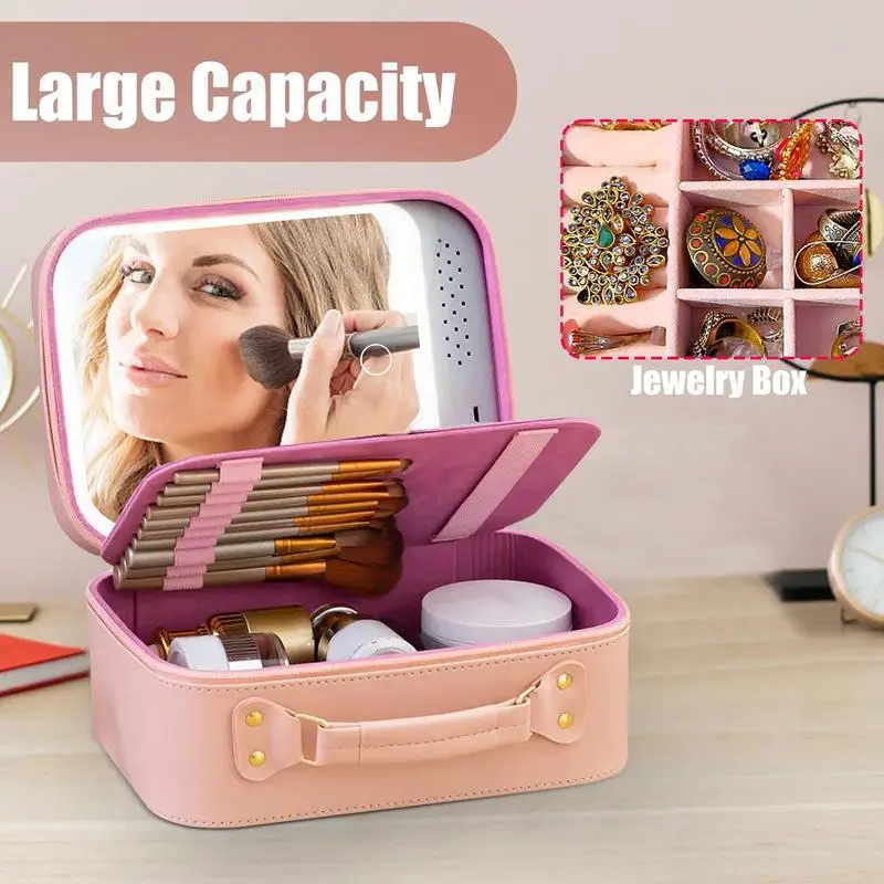 2024-New-Lighted-Cosmetic-Case-With-Mirror-LED-Portable-Cosmetic-Bag ...