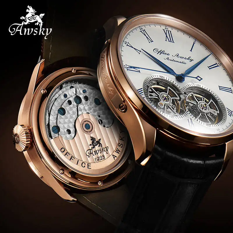 Luxury Exquisite Sapphire Glass Automatic Mechanical Watch Double ...