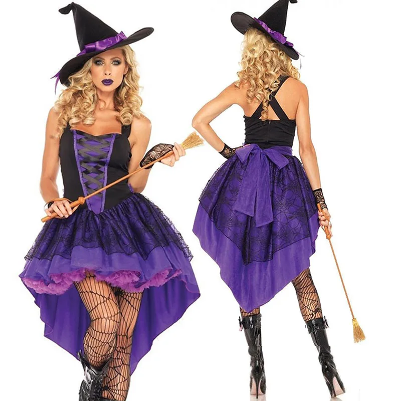 Multiple-Carnival-Halloween-Lady-Tuxedo-Witch-Costume-Purple-Glamour ...