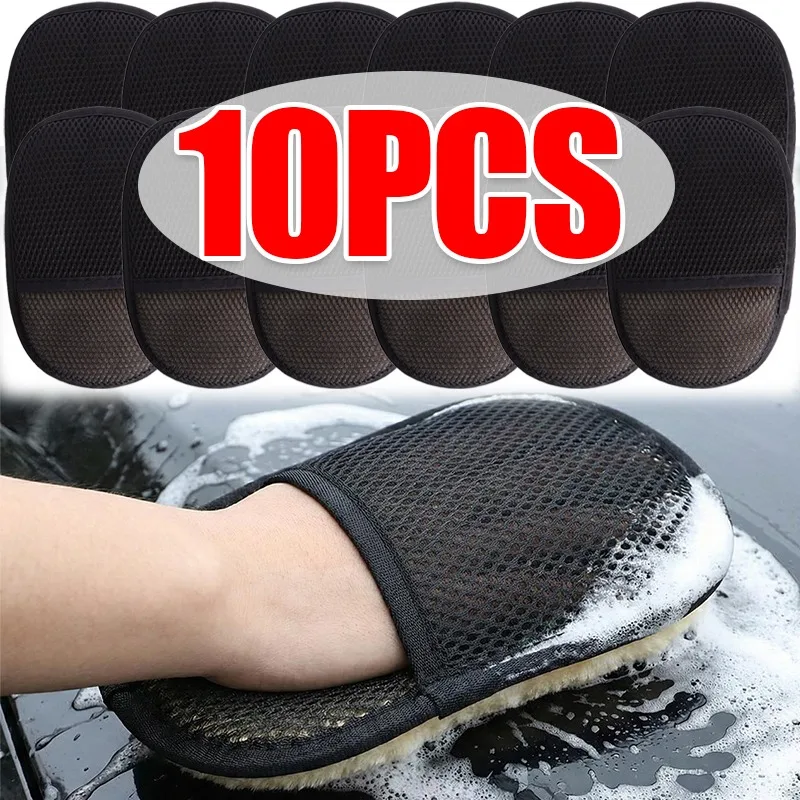 Microfiber Car Wash Gloves Plush Five Finger Design Auto Cleaning Mitt ...