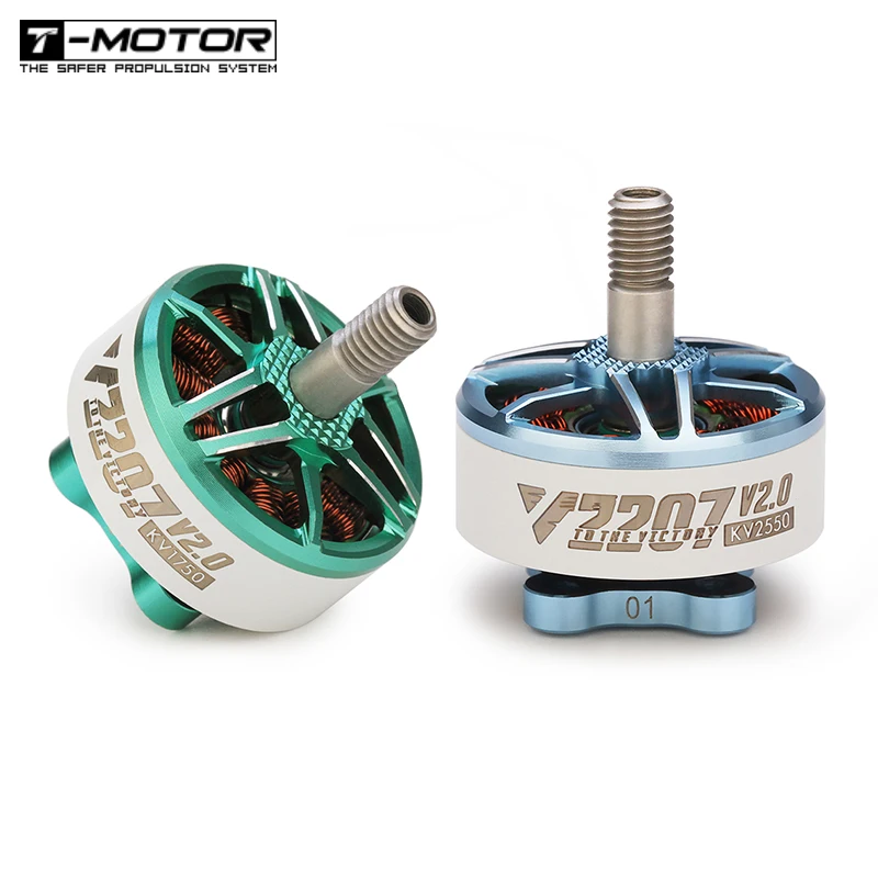 T-Motor VELOX V2207 V2.0 2207 1750KV 2550KV Brushless Motor 4~6S Lipo ...