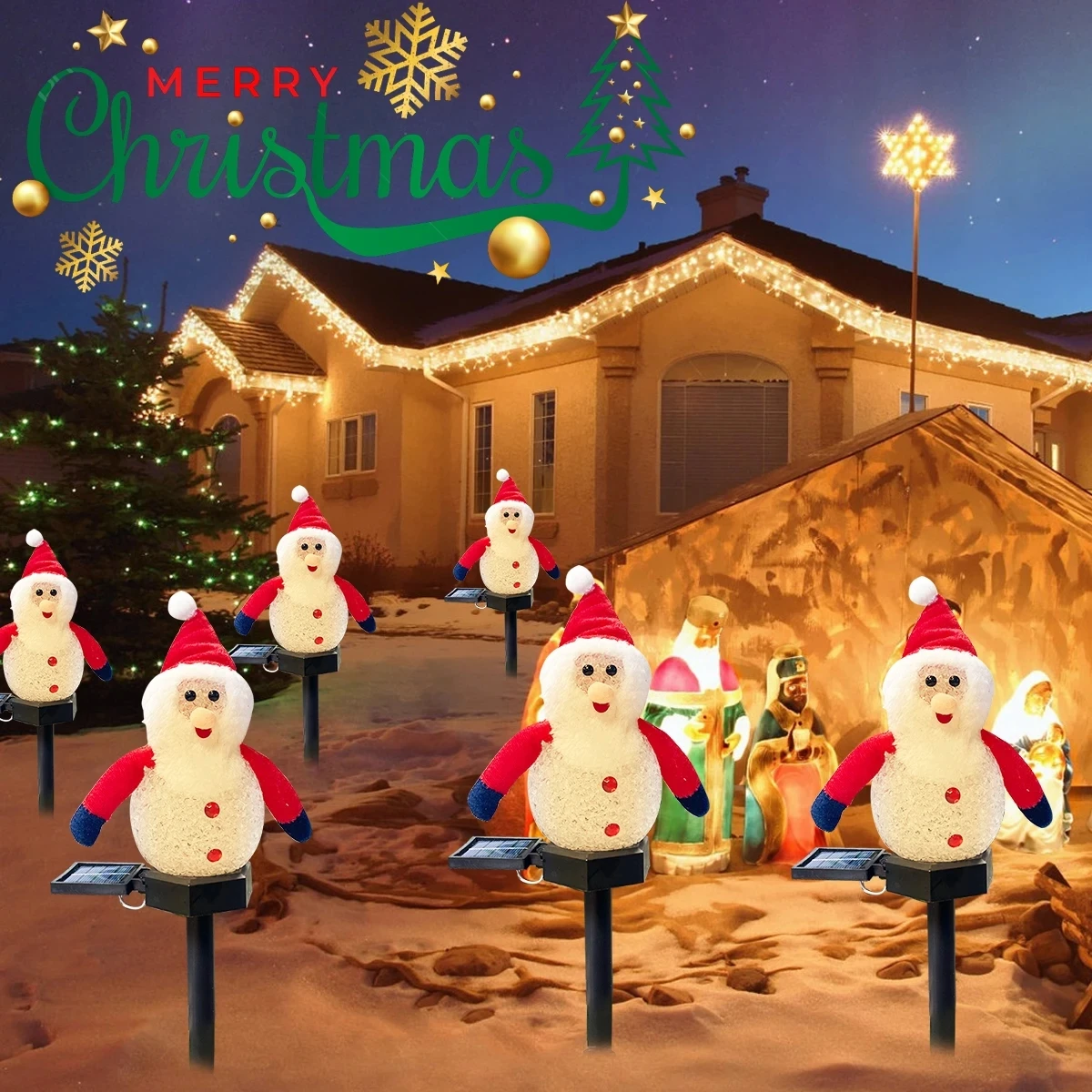 Solar-Lights-Outdoor-Snowman-Christmas-Rice-Santa-Claus-LED-Lights ...