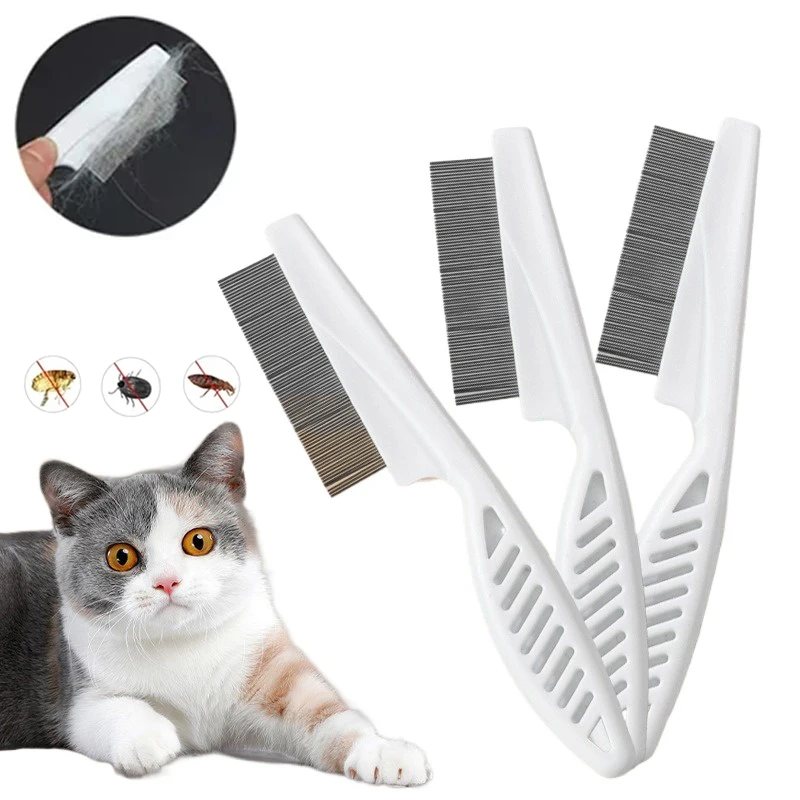 Pet-Hair-Shedding-Comb-Stainless-Steel-Flea-Comb-for-Cat-Dog-Pet ...