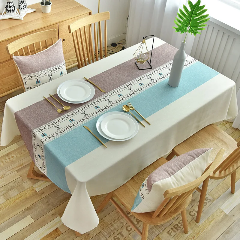 Elegant-Modern-Multi-color-Printed-Rectangular-Tablecloth-for-Table-and ...