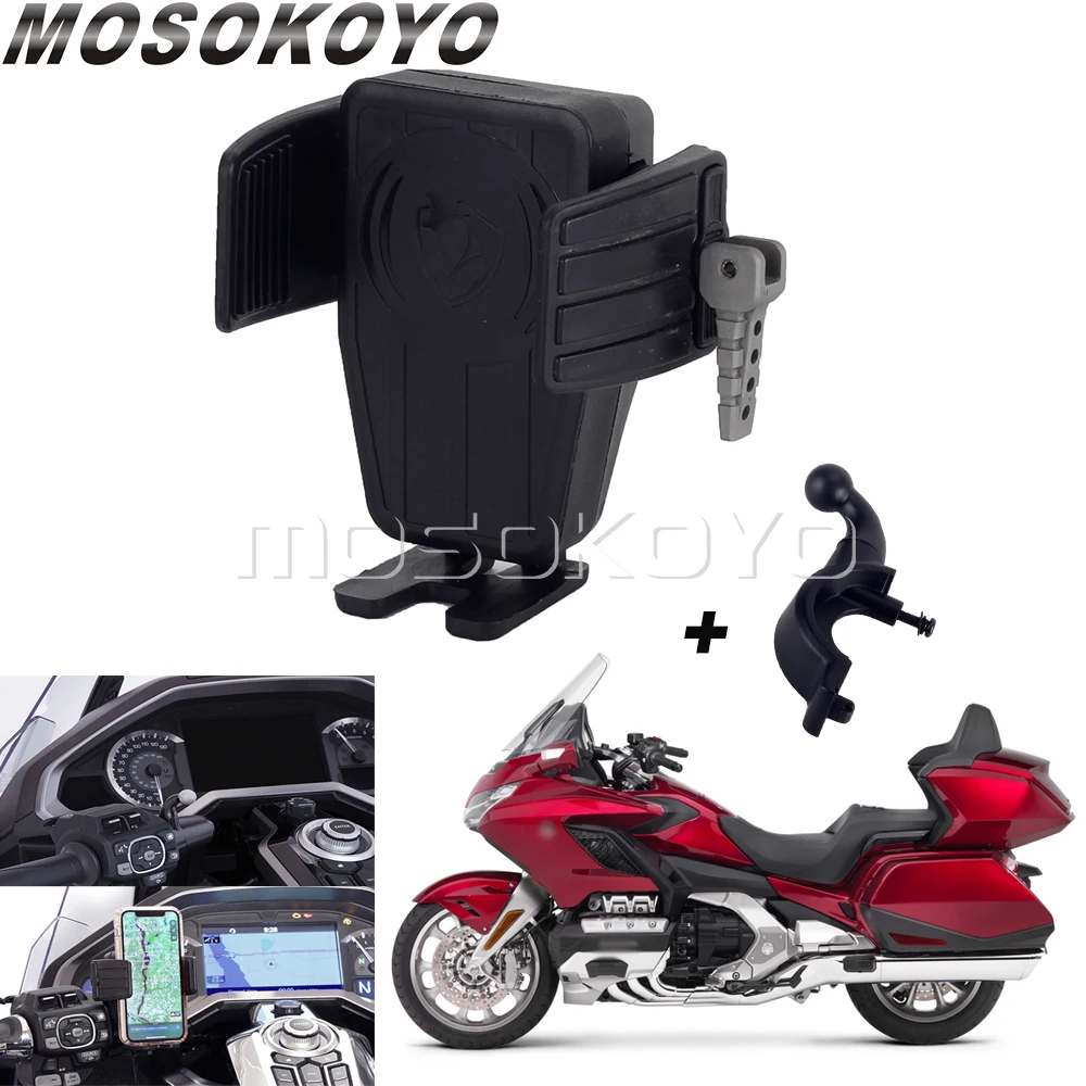 Motorcycle GPS Phone Holder Navigation Frame w/ Bracket Wireless ...
